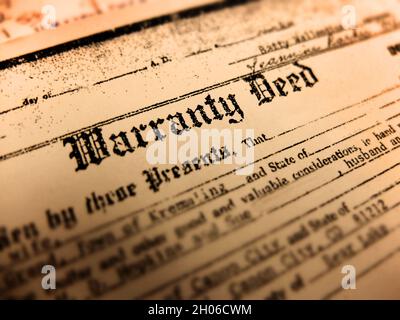 Title deeds form certificate of house ownership no mortgage paid off ...
