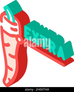 middle spice pepper isometric icon vector illustration Stock Vector ...