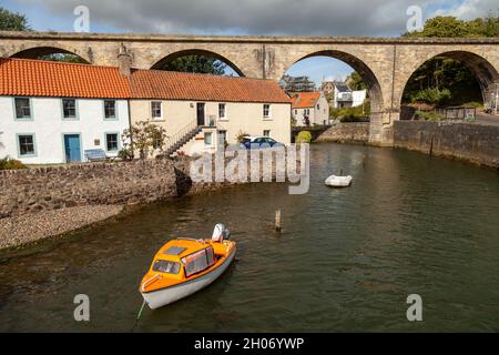 High tide at the Fife village of Largo Stock Photo - Alamy