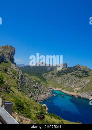 Clear waters at a beach (Cala Figuera) on Cape Formentor, Mallorca ...