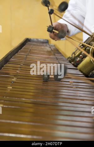 National instrument of Guatemala made with Hormigo wood the marimba ...