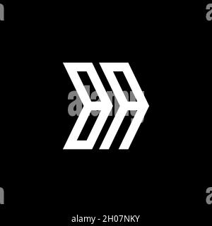 BA Monogram geometric shape style template. Monogram initial design vector isolated on white ...