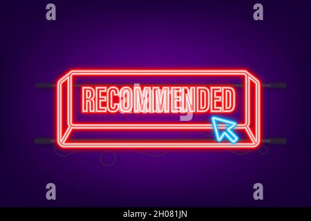 Recommend neon icon. White label recommended on green background ...
