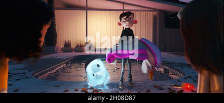 RON'S GONE WRONG, from left: Ron (voice: Zach Galifianakis), Barney ...