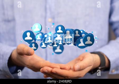 Human hand showing unity group and teamwork concept Stock Photo - Alamy