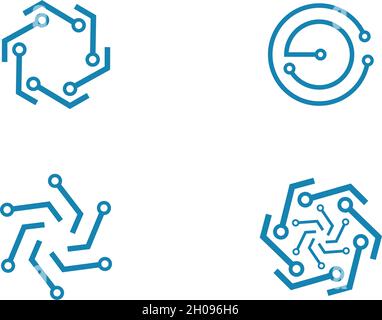 circuit technology logo vector template Stock Vector Image & Art - Alamy