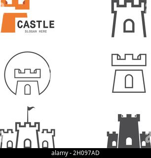 castle logo vector ilustration template Stock Vector Image & Art - Alamy