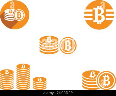 Bit coin icon template vector design Stock Vector Image & Art - Alamy