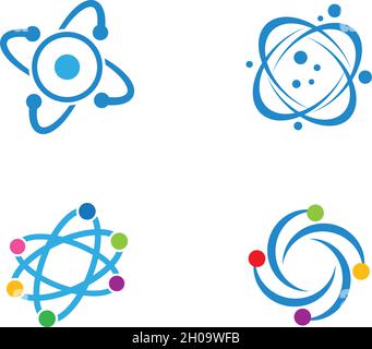 Structure atom logo vector icon template Stock Vector Image & Art - Alamy