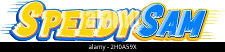 Speedy Sam logo text design illustration Stock Vector Image & Art - Alamy