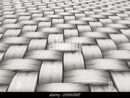 A microscopic view of a simple woven textile fabric and rising pockets ...