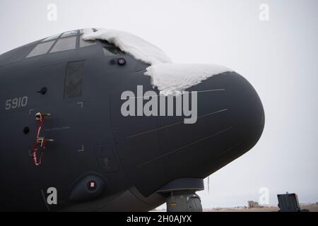 An MC-130J Commando II sits on the flightline, June 24, 2022, at ...