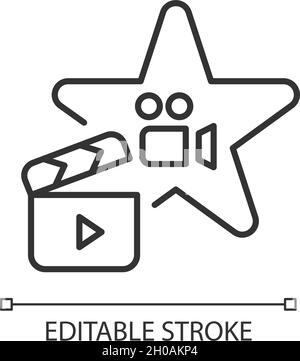 actors line icon, outline symbol, vector illustration, concept sign ...