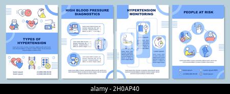 Blood pressure brochure template layout. Systolic, diastolic pressure ...