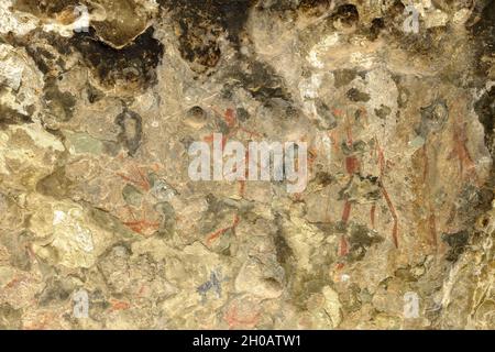South Africa bushman drawings rock paintings a modern copy Stock Photo ...