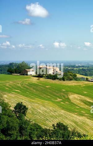 Country landscape near Salsomaggiore, Parma province, Emilia-Romagna ...