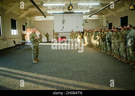 Maj. Gen. Michael Turley speaks to Utah National Guard Soldiers on ...
