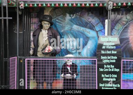 Haunted House at Leatherhead fun fair July 2021 Stock Photo - Alamy