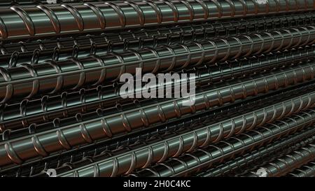 steel reinforcing steel background, isolated cgi industrial 3D ...