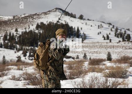 U.S. Marine Corps Pfc. Payton Deloach, a transmissions system operator ...
