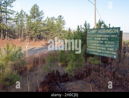 Sgt. 1st Class Marlon Smith looks out over the Camp Robinson golf ...