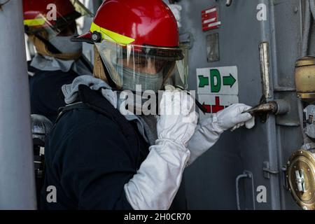 Ship damage control exercises Stock Photo - Alamy
