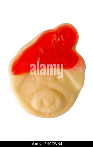 Bag of M&S Percy Pig Festive Helpers sweets made with real fruit juice opened with contents ...