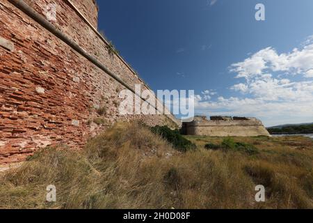 Historical St. Nicholas Fortress in Sibenik, Croatia under the blue sky ...