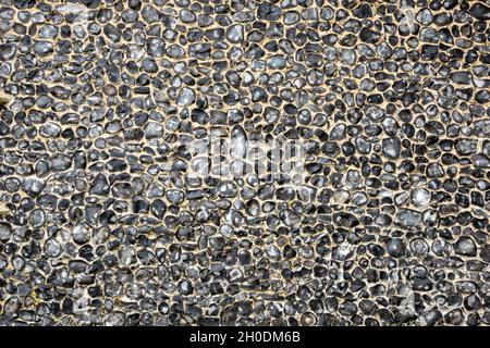 Large area of knapped flint wall Stock Photo - Alamy