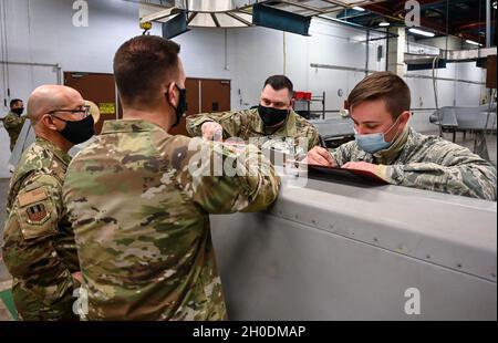 Lt. Col. Mark Geer, 2nd Bomb Wing director of staff; Col. Michael ...