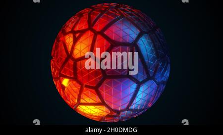 3d render of atom structure of neon isolated over white background ...