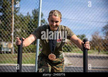 U.S. Marine 2nd Lt. Riley Compton, the logistics officer for Marine ...