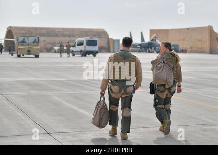 Weapon Systems Officer Capt. Lacie Hester steps to her chosen ride, an ...