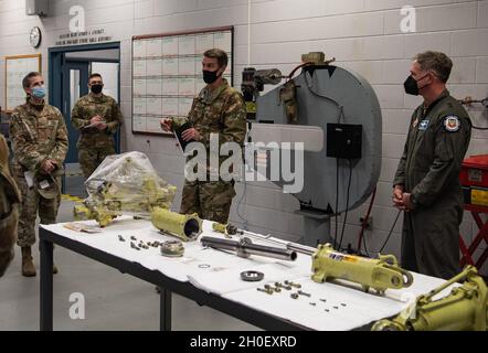 Maj. Gen. Mark Slocum, Air Combat Command director of operations (left ...