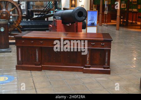 The Secretary of the Navy Heritage Desk on display at the National ...