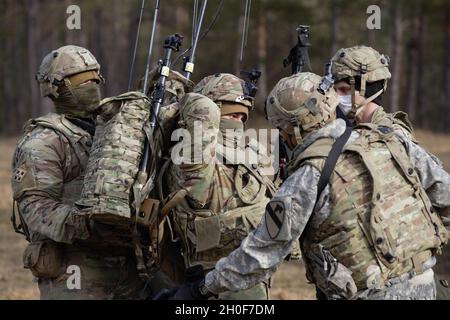 U.S. Soldiers assigned to "Wild Bill" Platoon, Headquarters and Headquarters Troop, 1st Squadron ...