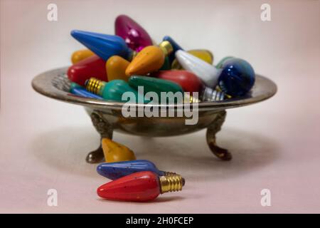 Vintage Christmas light bulbs Stock Photo - Alamy