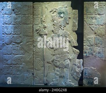Stele in Palenque Site Museum "Alberto Ruz Lhuillier Stock Photo - Alamy