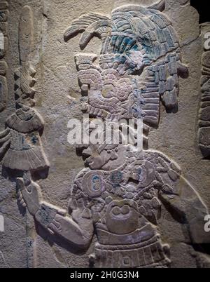 Stele in Palenque Site Museum "Alberto Ruz Lhuillier Stock Photo - Alamy