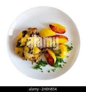 Popular Russian dish is merchant way meat Stock Photo - Alamy