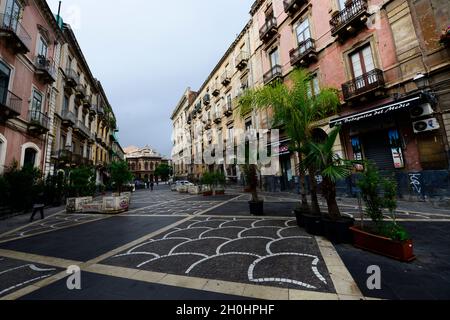 Via Teatro Massimo in Catania, Italy Stock Photo - Alamy