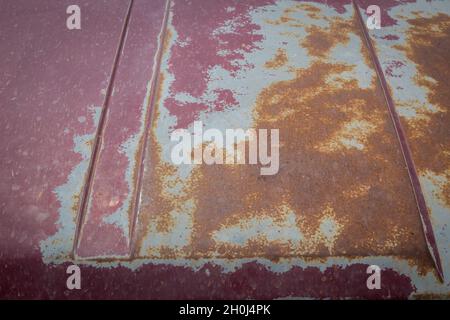 Rust on the hood of the car was not maintaining the car color Stock ...