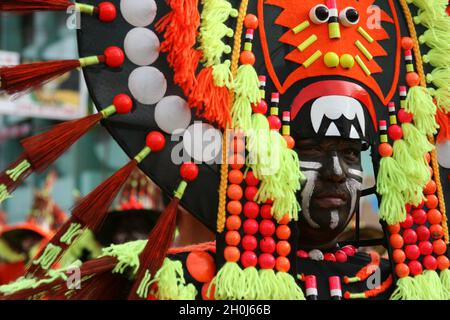 Boys at the Ati Atihan Festival wearing clothes, Kalibo Aklan Panay ...