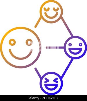 Interpersonal communication gradient linear vector icon Stock Vector ...