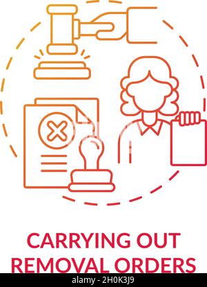 Carrying out removal orders concept icon Stock Vector Image & Art - Alamy