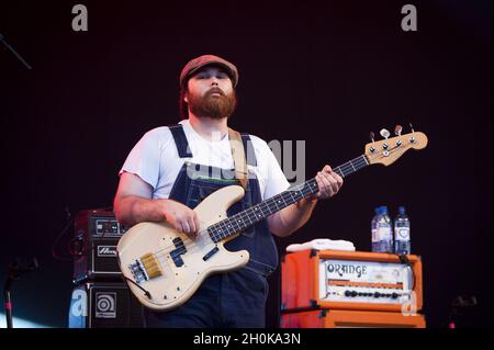 Zac Cockrell of the Alabama Shakes performs during the Hangout Music ...