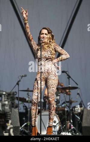 Delilah performs live on stage at Bestival 2012, Robin Hill Country ...