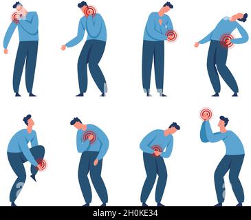 Cartoon character with muscle aches symptoms Stock Vector Image & Art ...