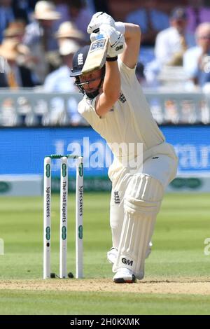 England's Ollie Pope bats during the first Ashes cricket test match ...