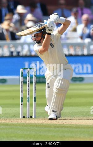 England's Ollie Pope bats during the first Ashes cricket test match ...